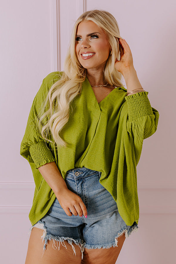 Luxe Lane Shift Top In Lime Curves • Impressions Online Boutique