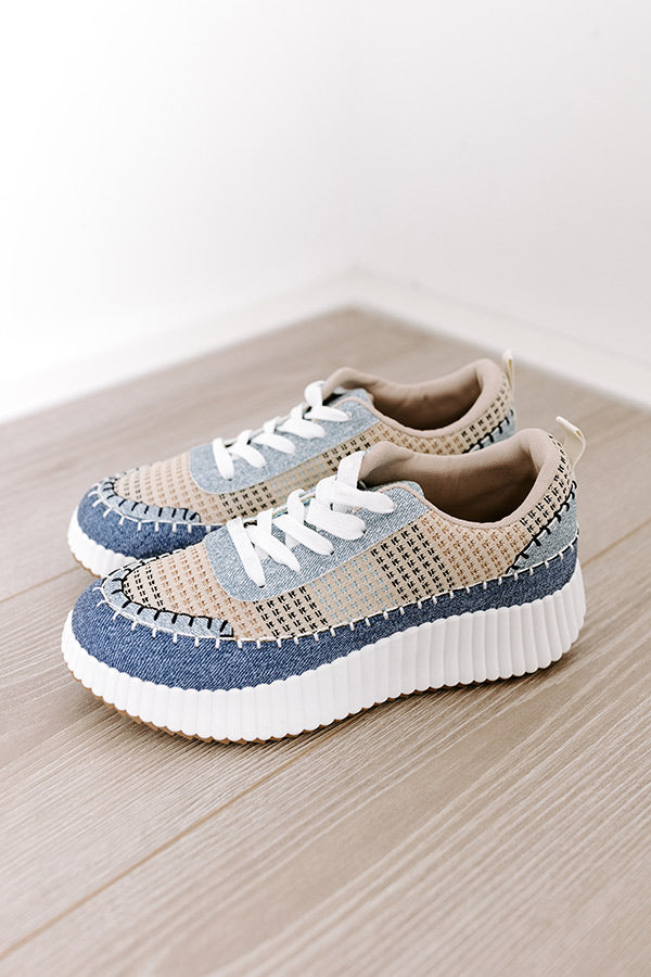 The Terra Denim Platform Sneaker in Medium Wash • Impressions Online ...