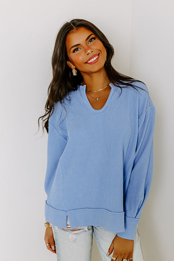 Boardwalk Babe Shift Top in Sky Blue • Impressions Online Boutique