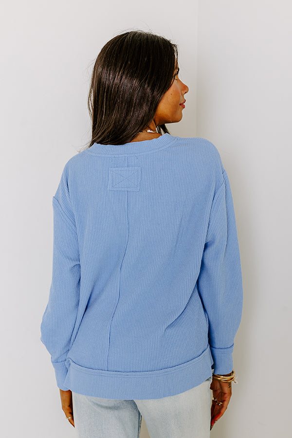 Boardwalk Babe Shift Top in Sky Blue • Impressions Online Boutique