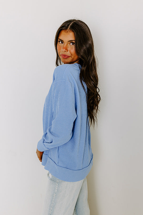 Boardwalk Babe Shift Top in Sky Blue • Impressions Online Boutique