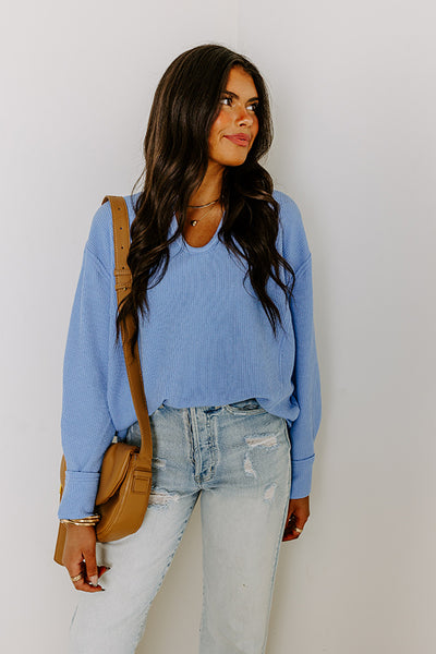 Boardwalk Babe Shift Top in Sky Blue • Impressions Online Boutique