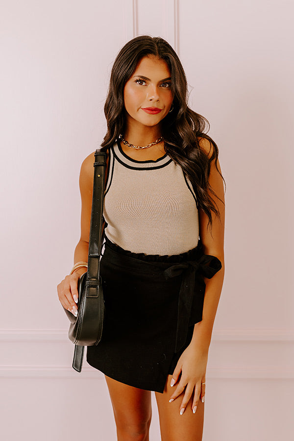 Social Hour Knit Top in Taupe • Impressions Online Boutique