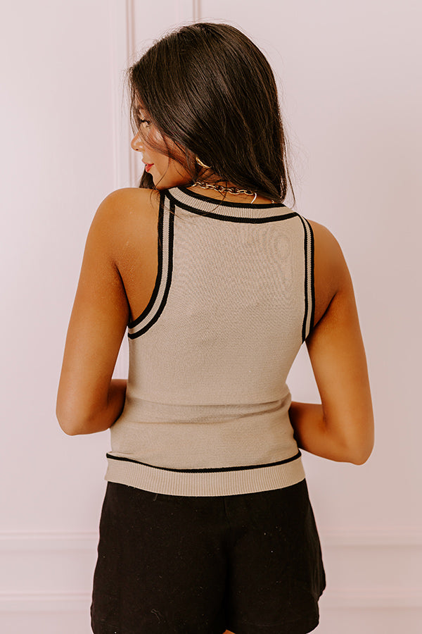 Social Hour Knit Top in Taupe • Impressions Online Boutique