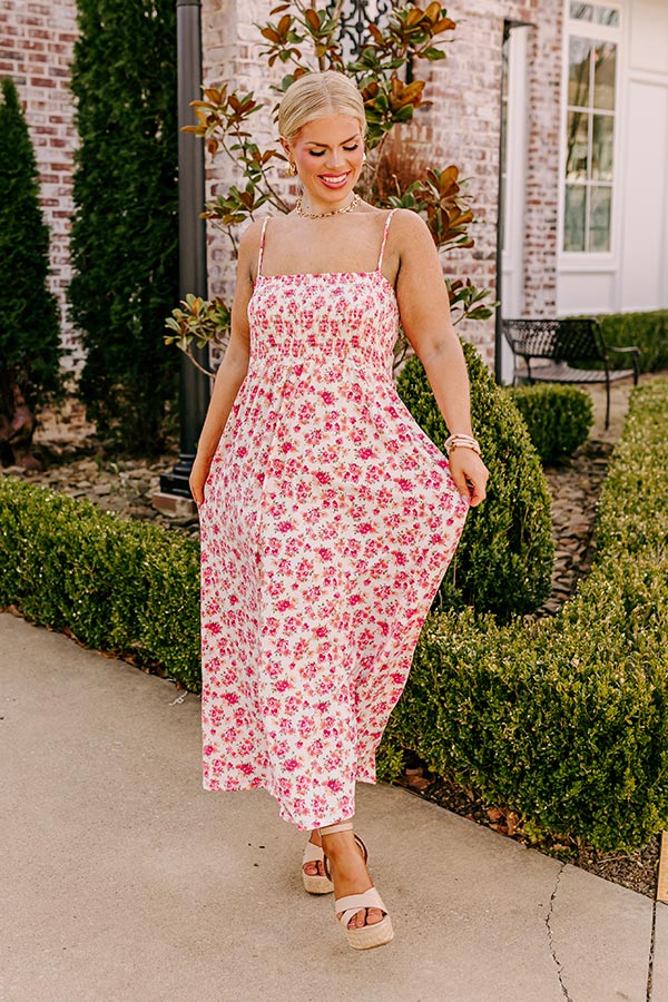 Smiles and Sunshine Floral Maxi in Ivory Curves • Impressions Online ...